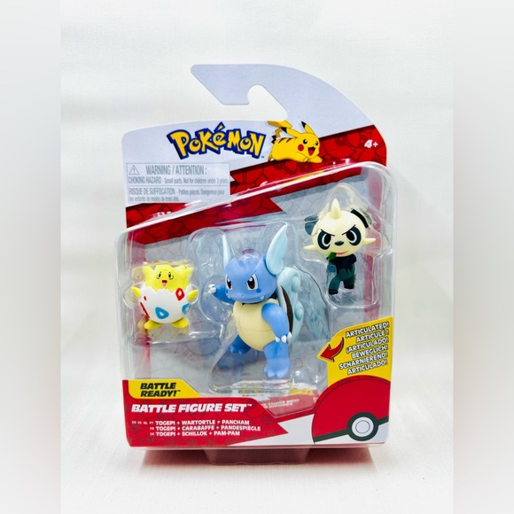 Pokemon | Toys | Pokemon Battle Set Wartortle Togepi Pancham Mini ...